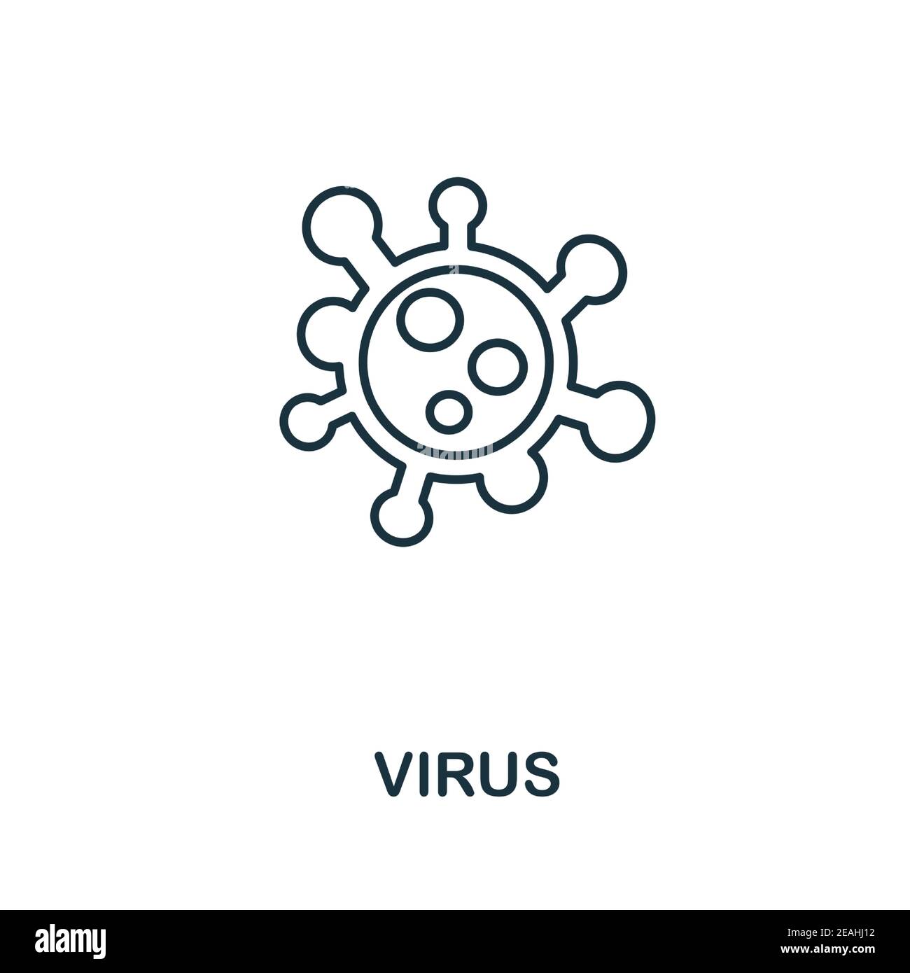 Virus icon. Simple illustration from coronavirus collection. Creative ...
