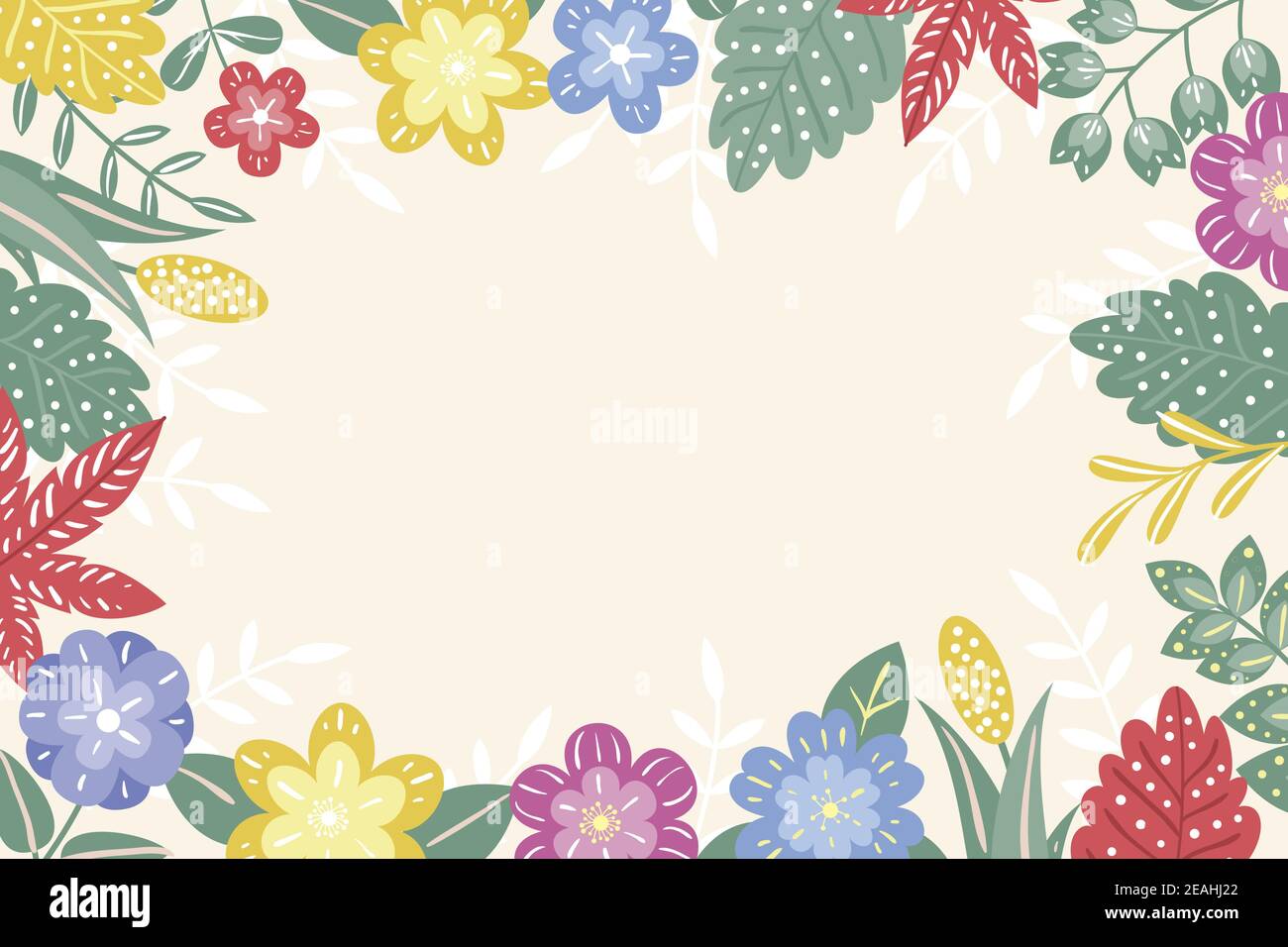 Hand drawn spring background Vector illustration Stock Vector Image ...