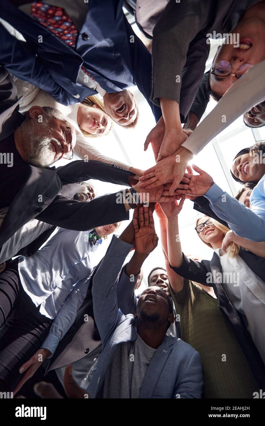 Team building trust teamwork unity hi-res stock photography and images ...