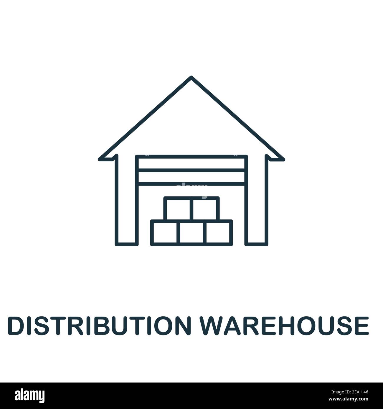 Distribution Warehouse icon. Simple element from delivery collection ...