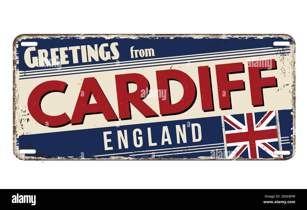 Cardiff road sign Stock Vector Images - Alamy