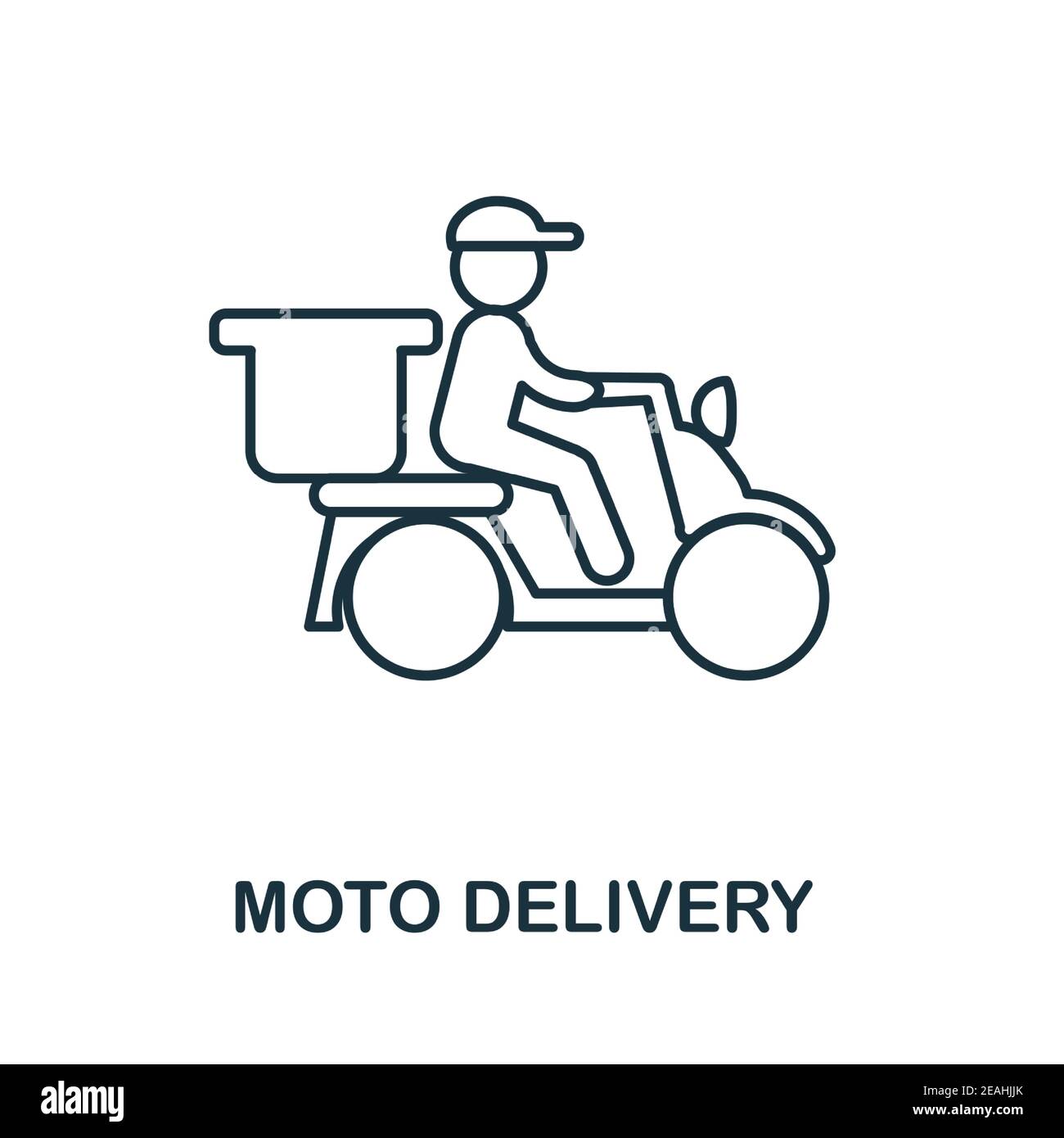 Moto Delivery icon. Simple element from delivery collection. Creative ...