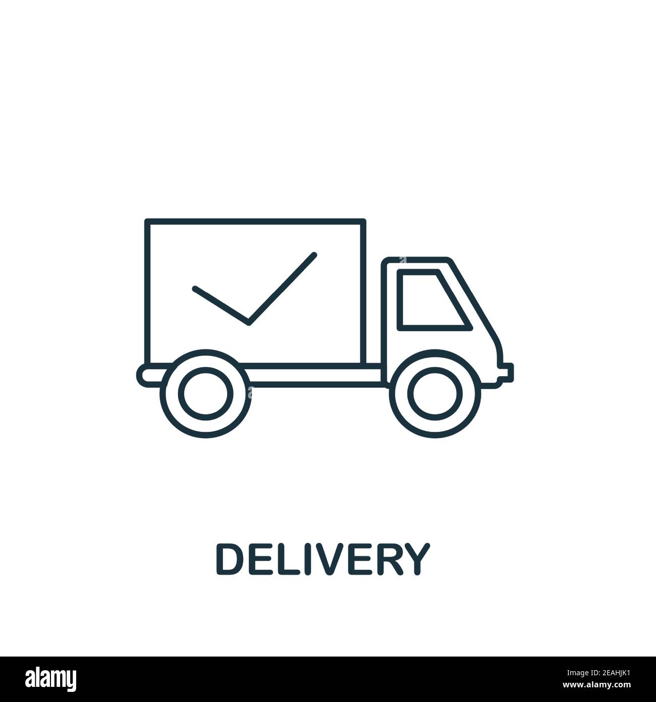 Delivery icon. Monochrome simple Delivery icon for templates, web ...