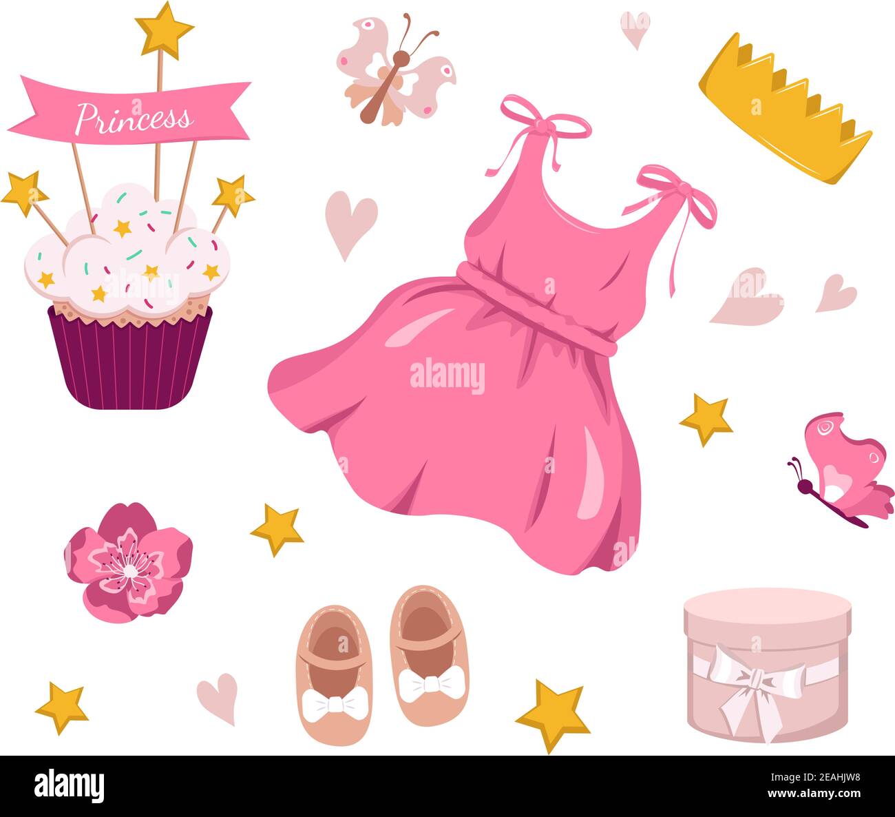 Baby girl design Cut Out Stock Images & Pictures - Alamy