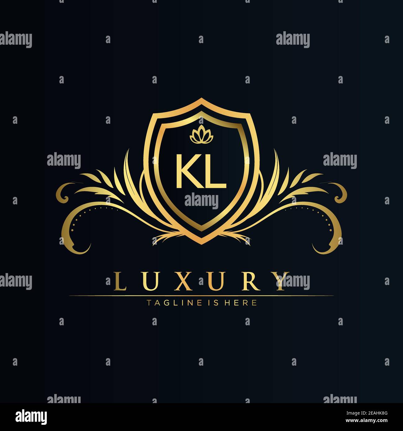 KL Letter Initial with Royal Template.elegant with crown logo vector ...