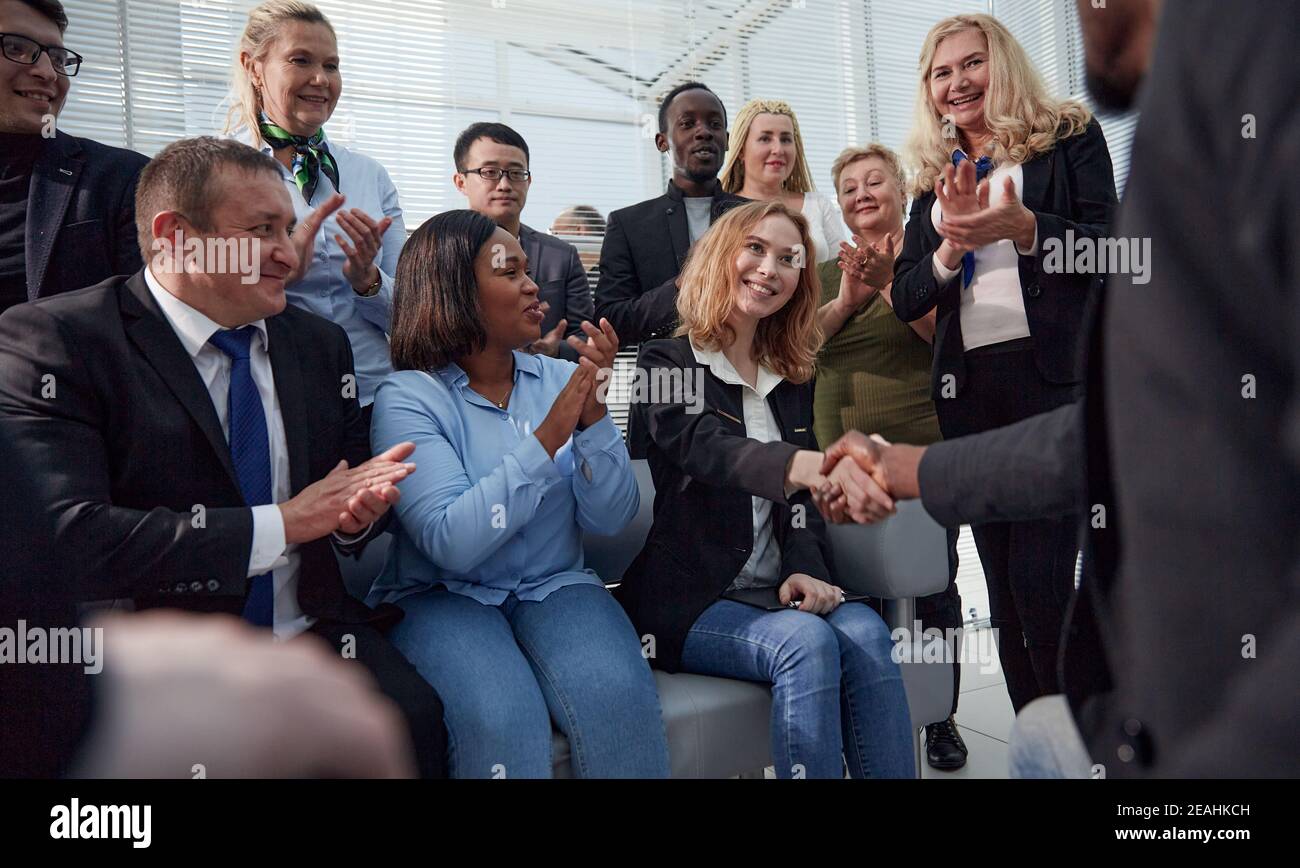 International business partners have introductionary handshake Stock Photo - Alamy