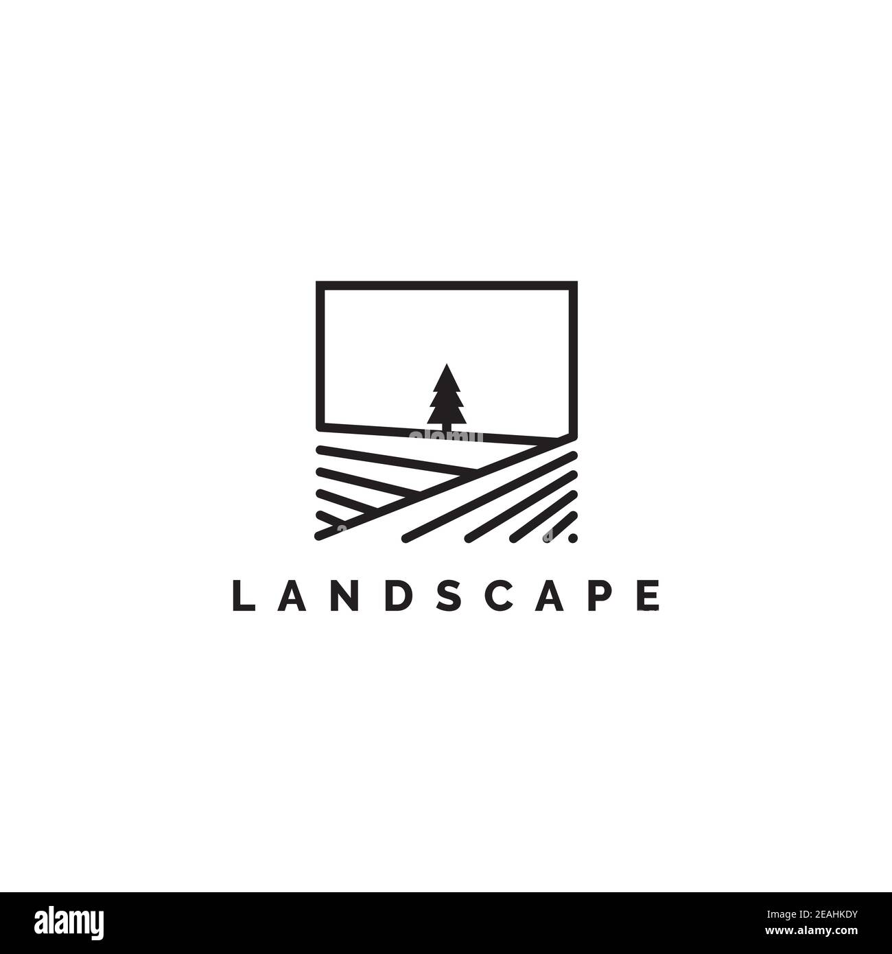 Landscape logo inspiration vector template Stock Vector Image & Art - Alamy