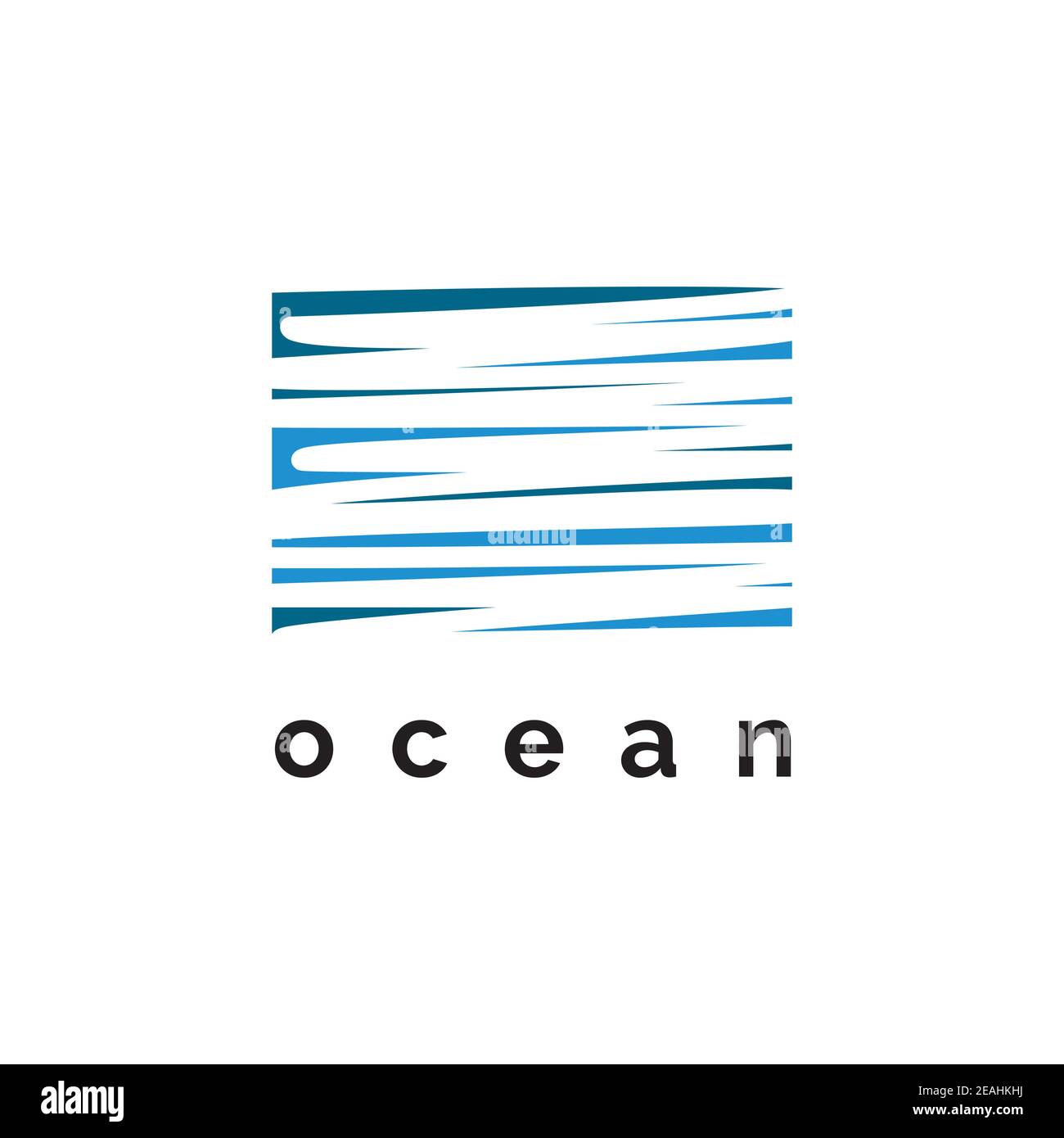 Ocean illustration symbol logo design vector template Stock Vector ...