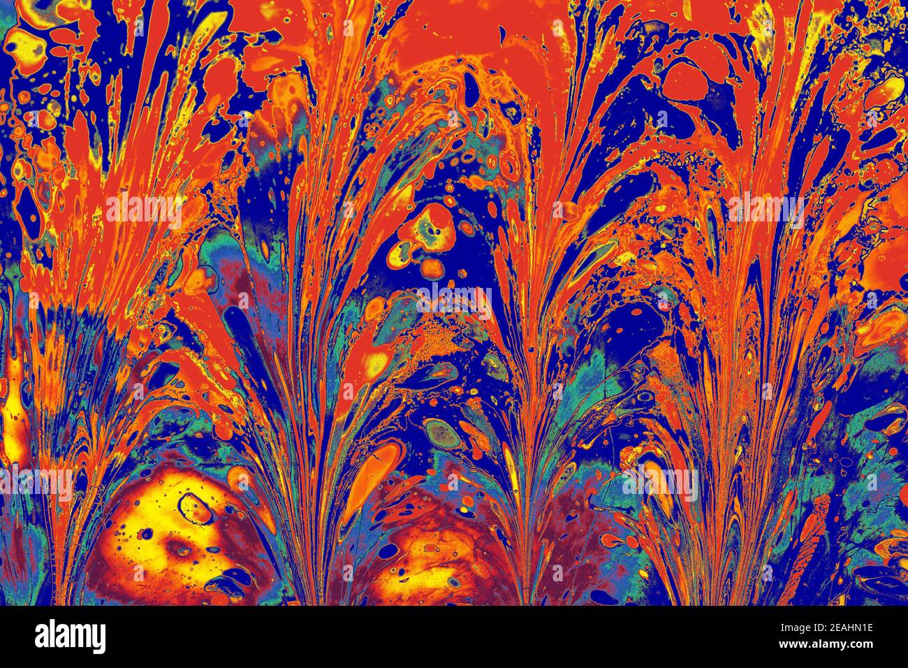 Creative ebru art background with abstract paint. Marbling texture ...