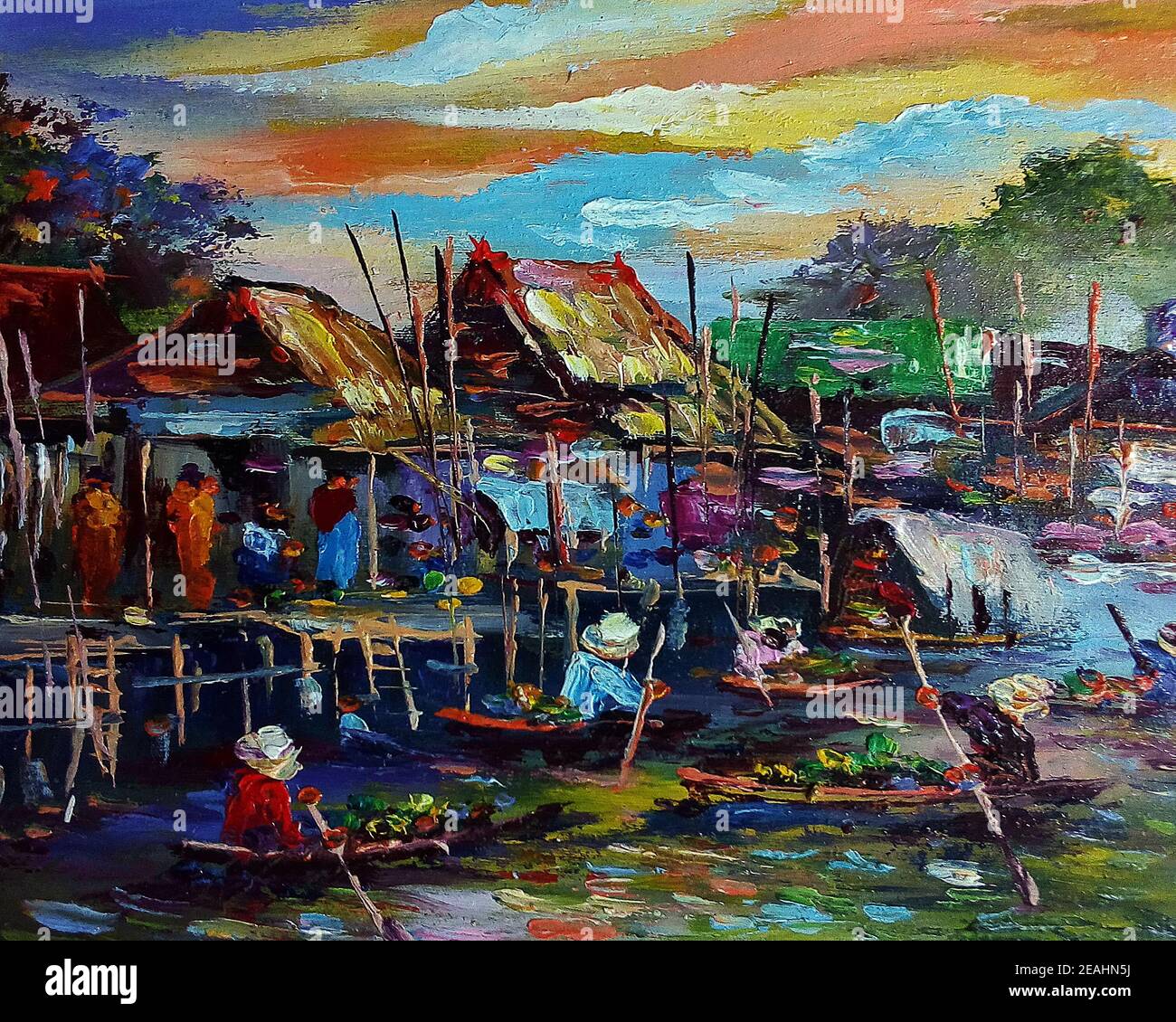Thailand floating market colour hi-res stock photography and images - Alamy