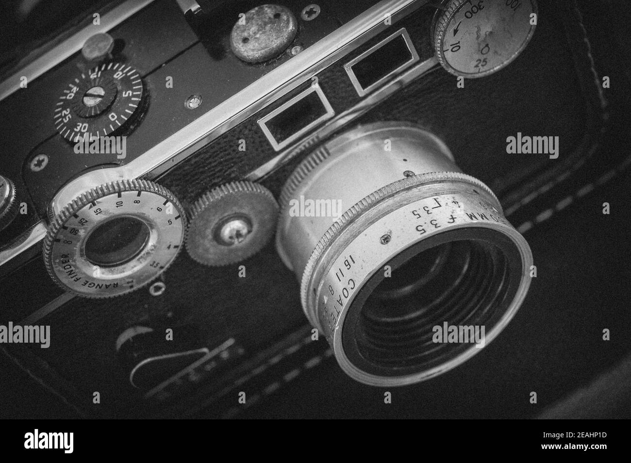 Vintage camera equipment Black and White Stock Photos & Images - Alamy