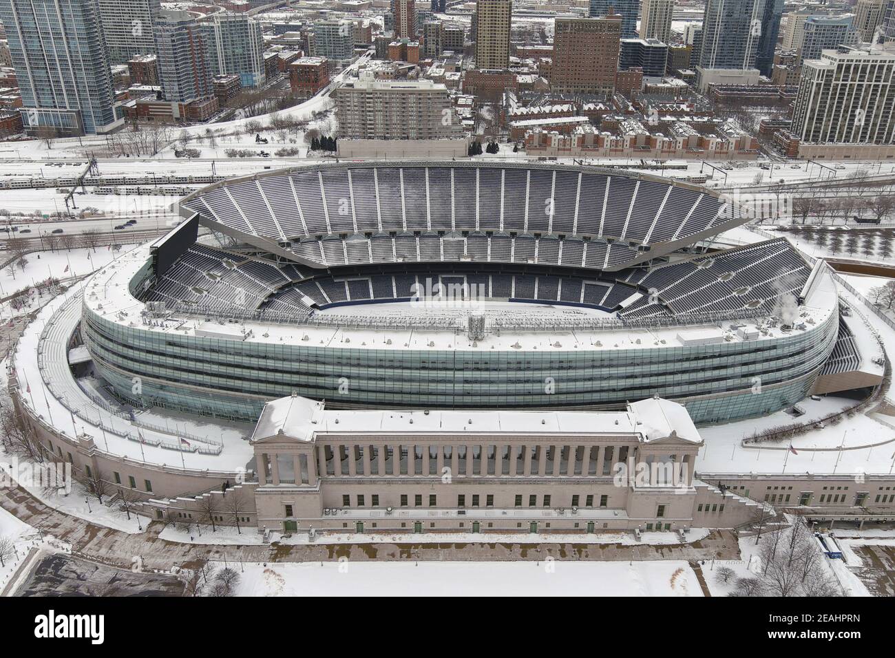 Chicago soldier field football hi-res stock photography and images - Alamy
