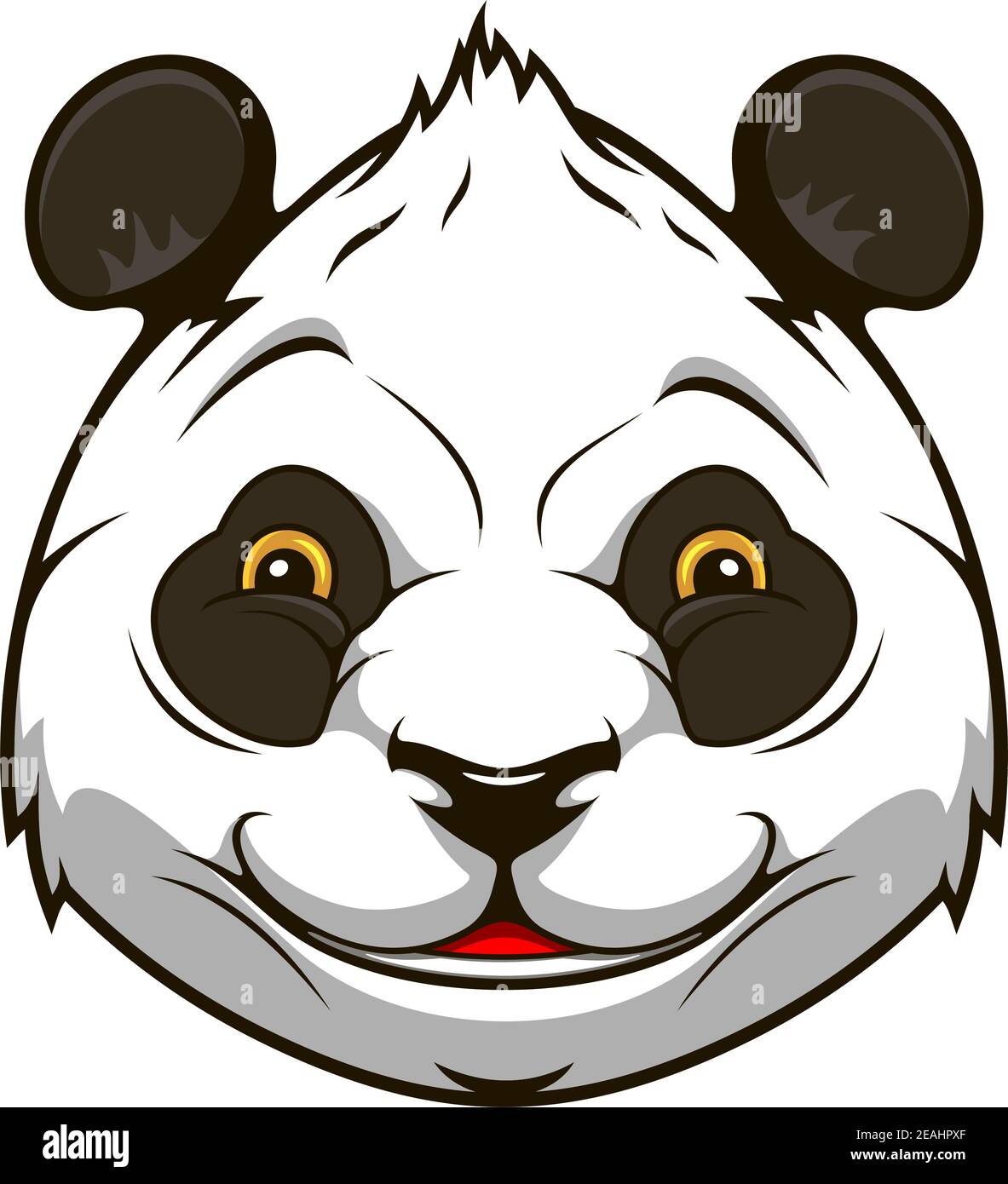 Cartoon panda bear head for mascot design Stock Vector Image & Art - Alamy