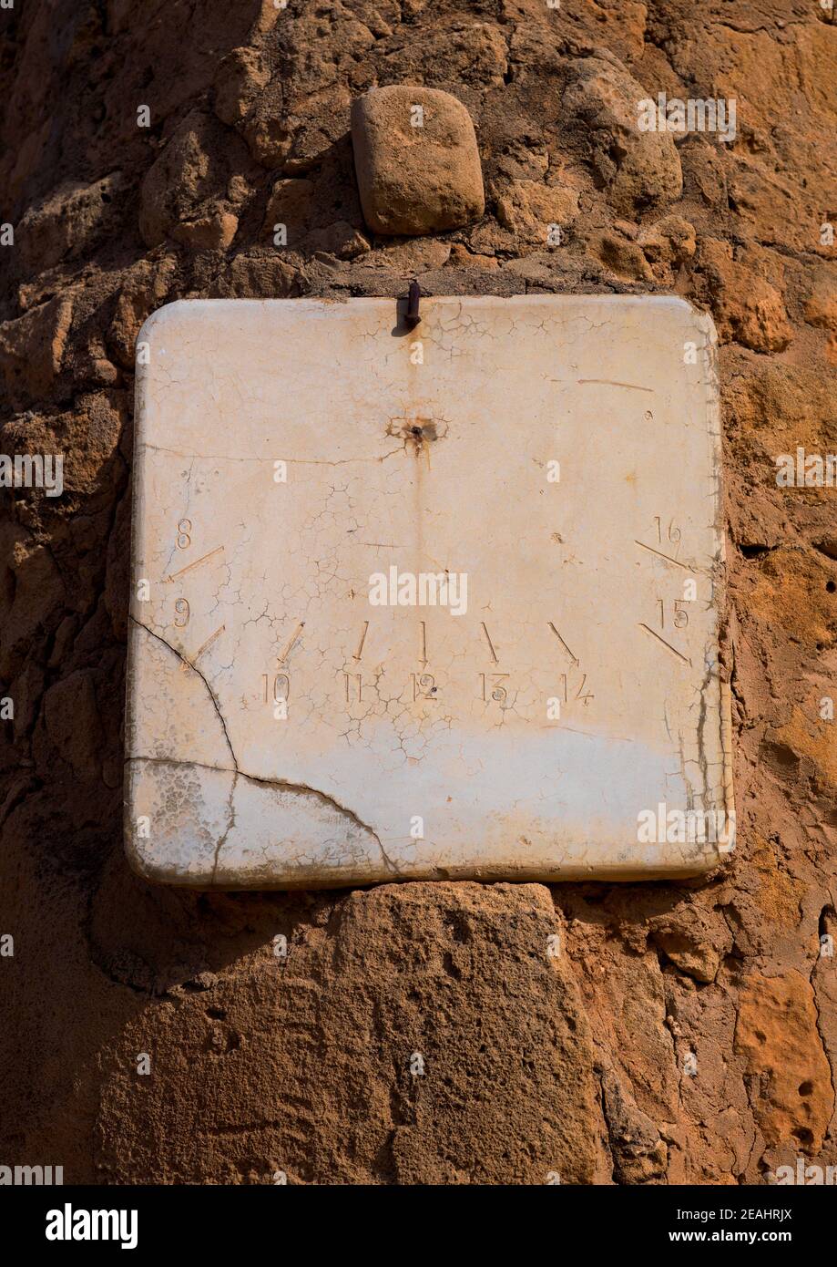 Sundial, Cyrenaica, Tocra, Libya Stock Photo - Alamy