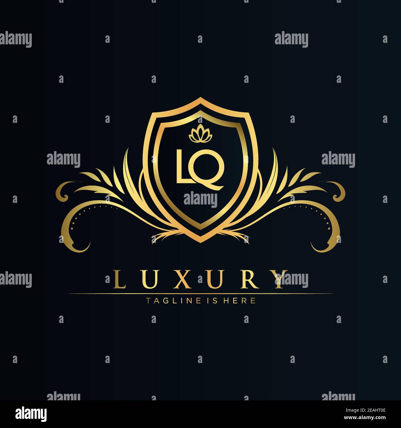 LQ Letter Initial with Royal Template.elegant with crown logo vector ...