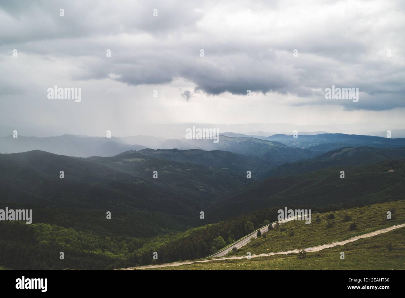 Driving on curvy mountain road hi-res stock photography and images - Alamy