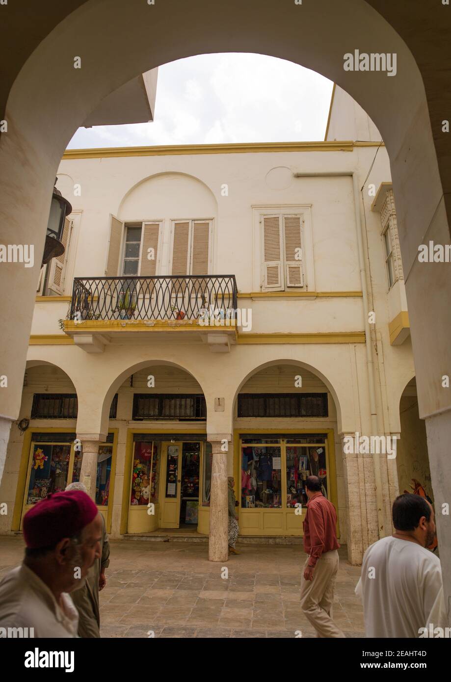 Italian buildings in omar al mukhtar street, Cyrenaica, Benghazi, Libya ...