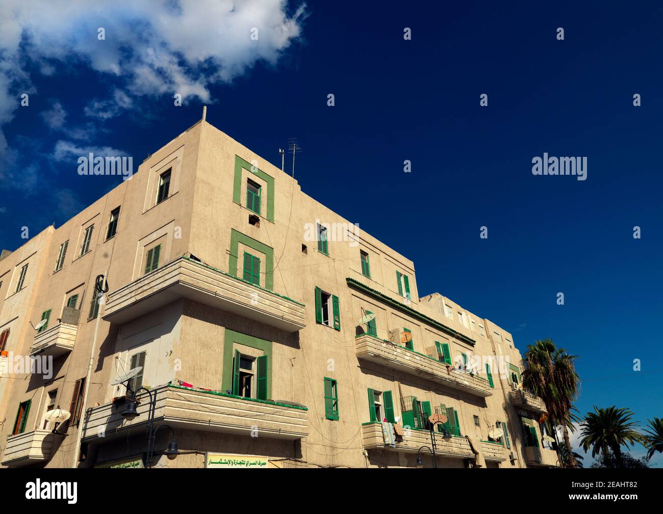 Apartments from the italian settlement, Tripolitania, Tripoli, Libya Stock Photo - Alamy
