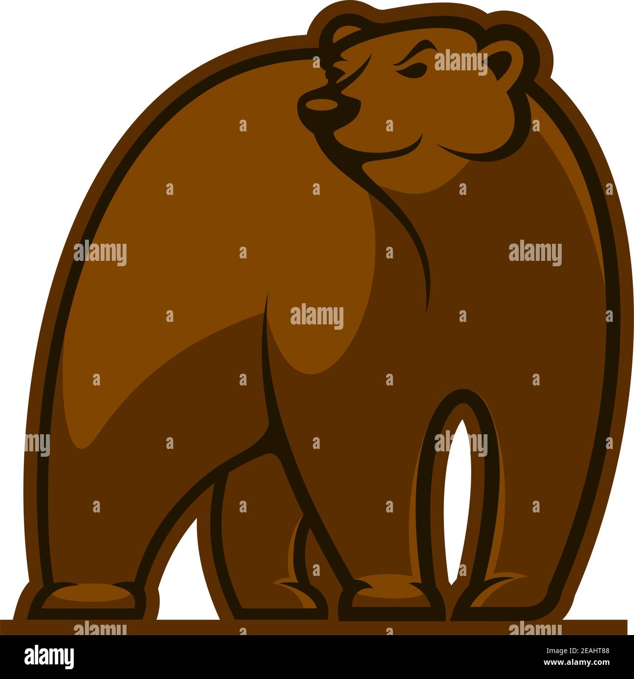 Hungry grizzly bear Stock Vector Images - Alamy