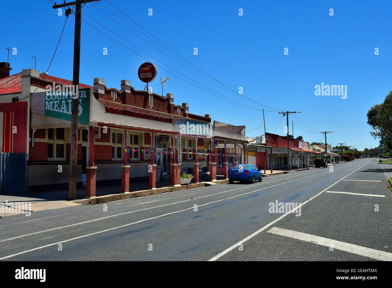 Rupanyup, VIC, Australia - November 08, 2017: Store front with shops ...