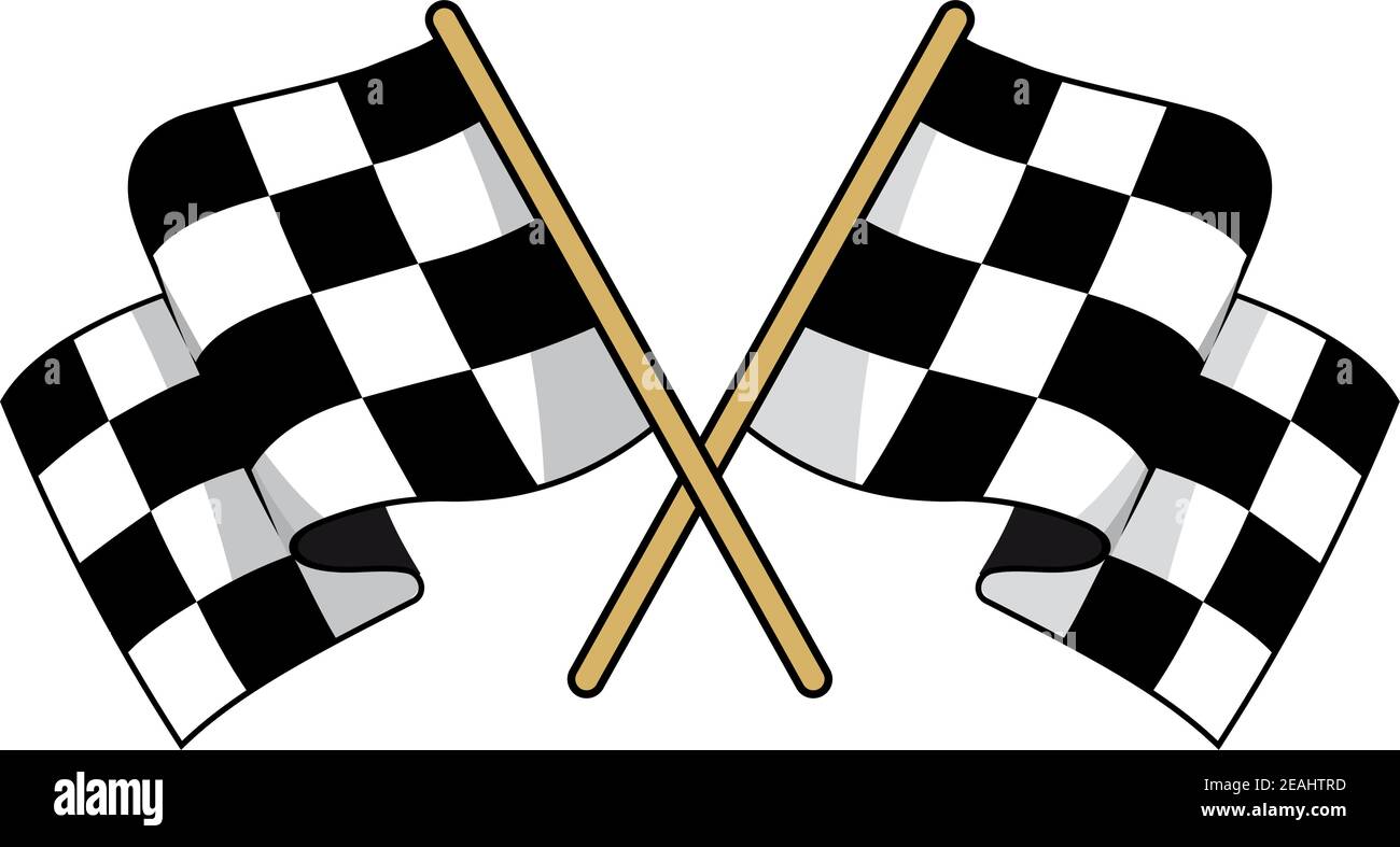Waving Checkered Flag Clipart