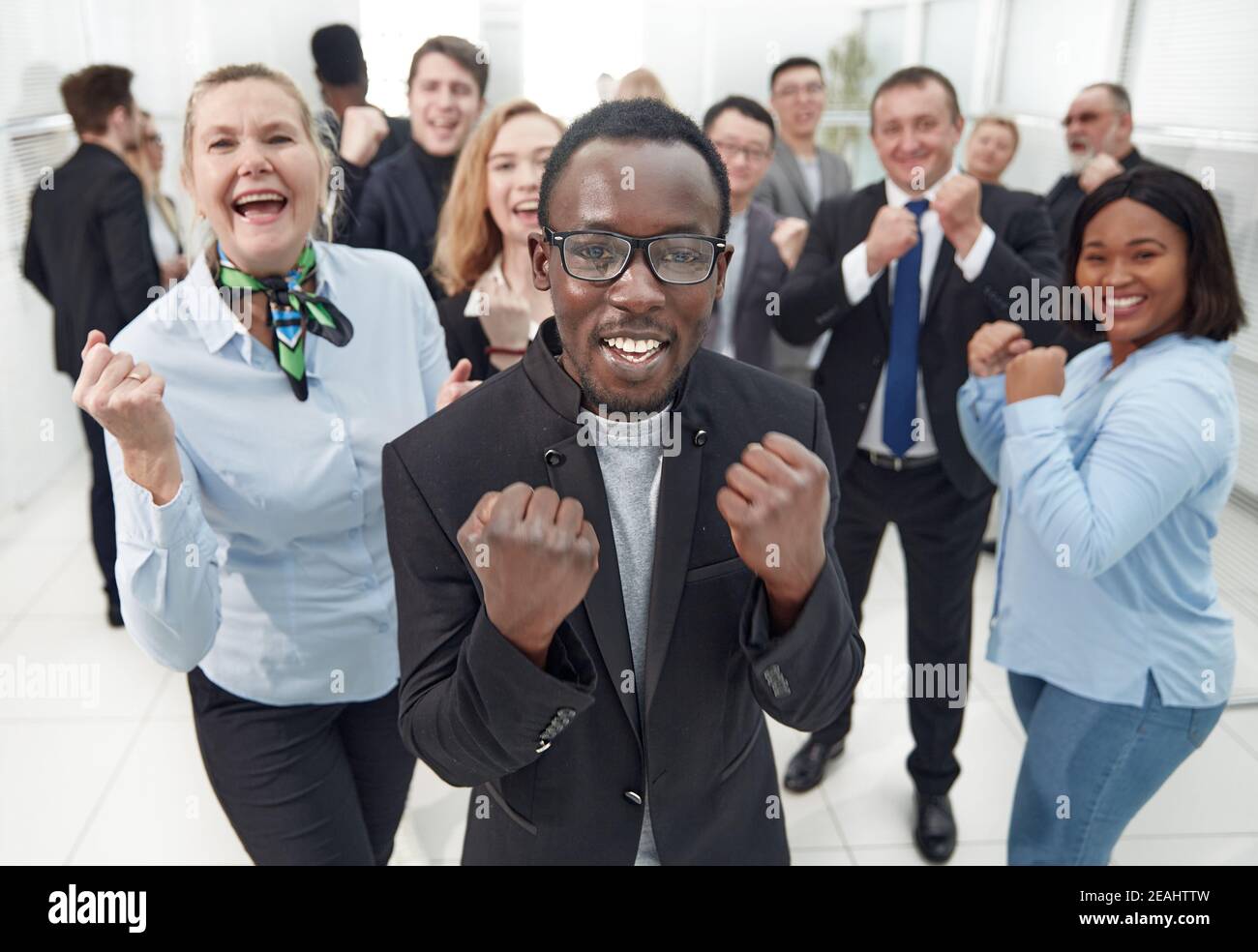 Successful entrepreneurs and business people achieving goals Stock ...
