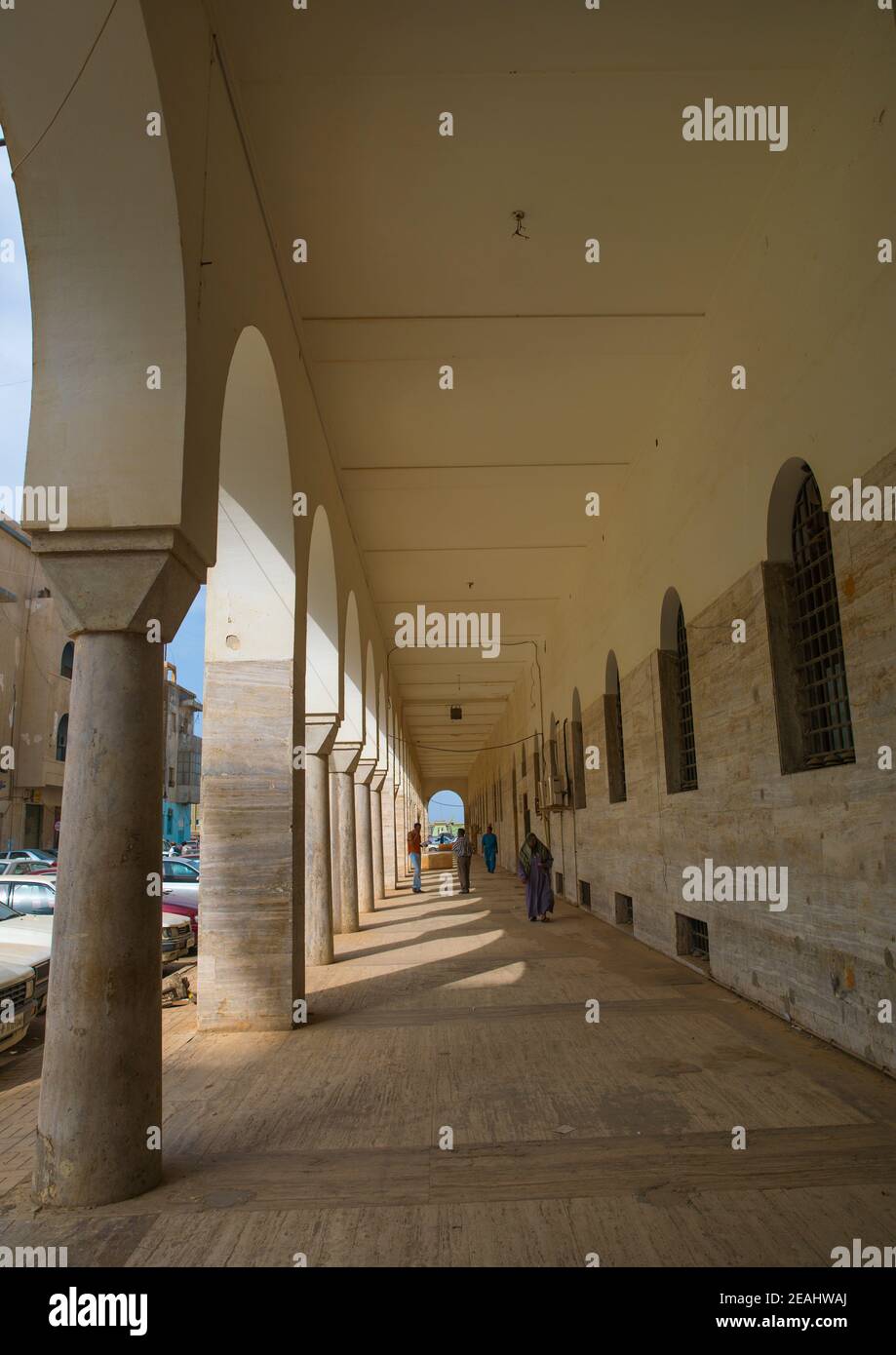 Omar al mukhtar street in the italian quarter, Cyrenaica, Benghazi ...