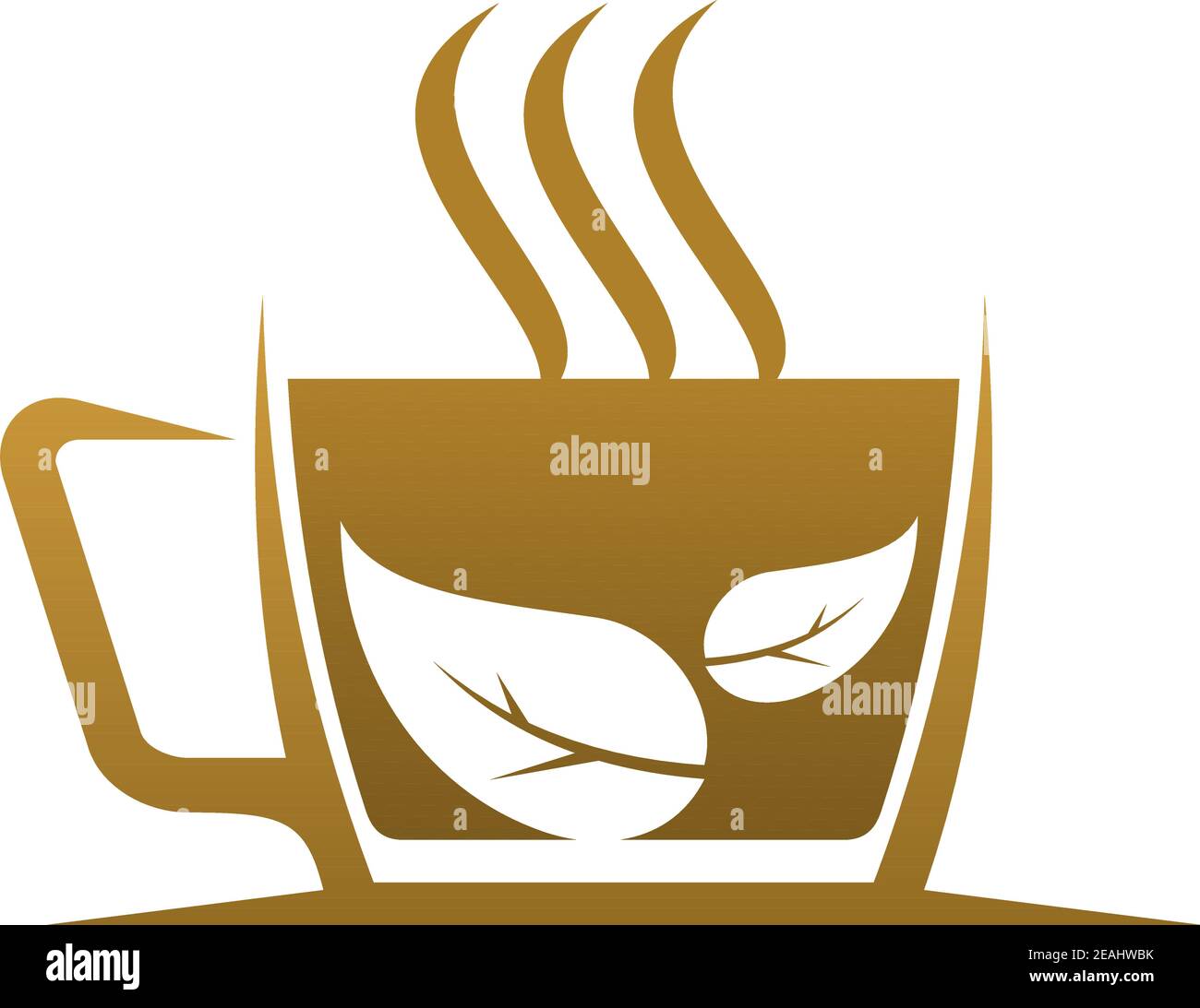 Cartoon illustration of a fresh cup of steaming hot herbal tea with ...