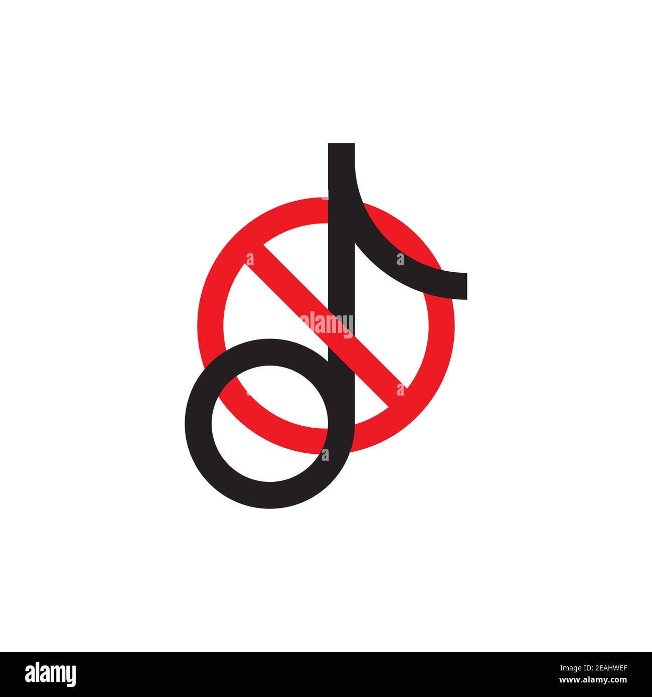 No music note icon, color, line, outline vector sign, linear style ...