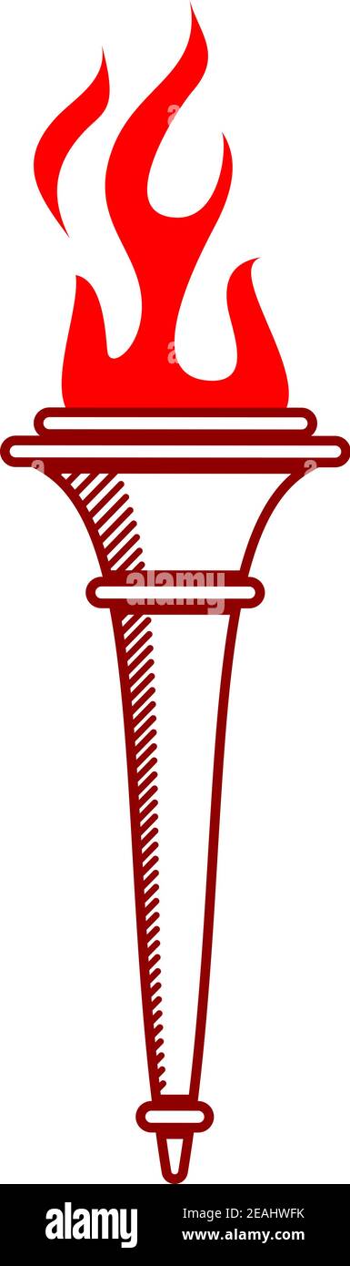 Flaming Torch Vector