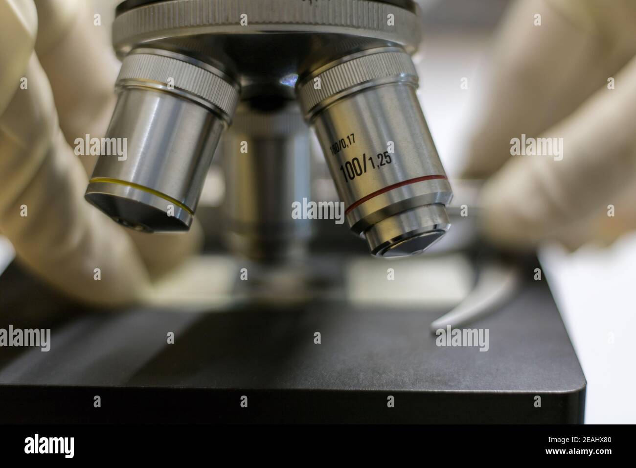 Horizontal microscope hi-res stock photography and images - Alamy
