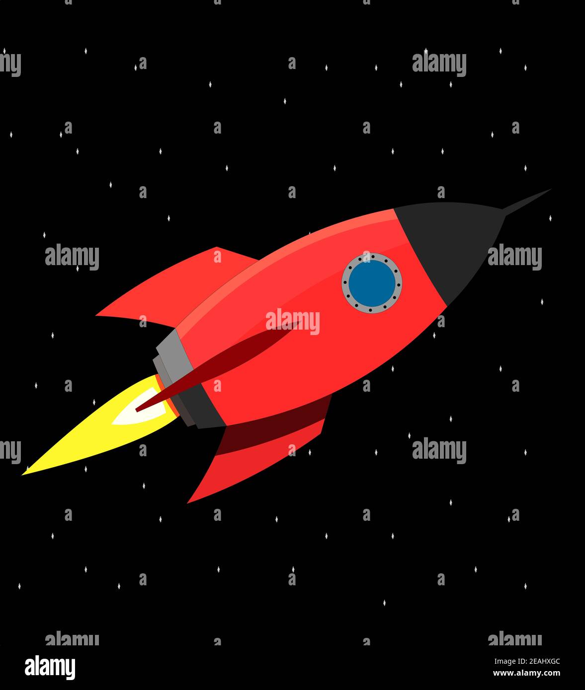 Rocket In Space Stock Photo - Alamy