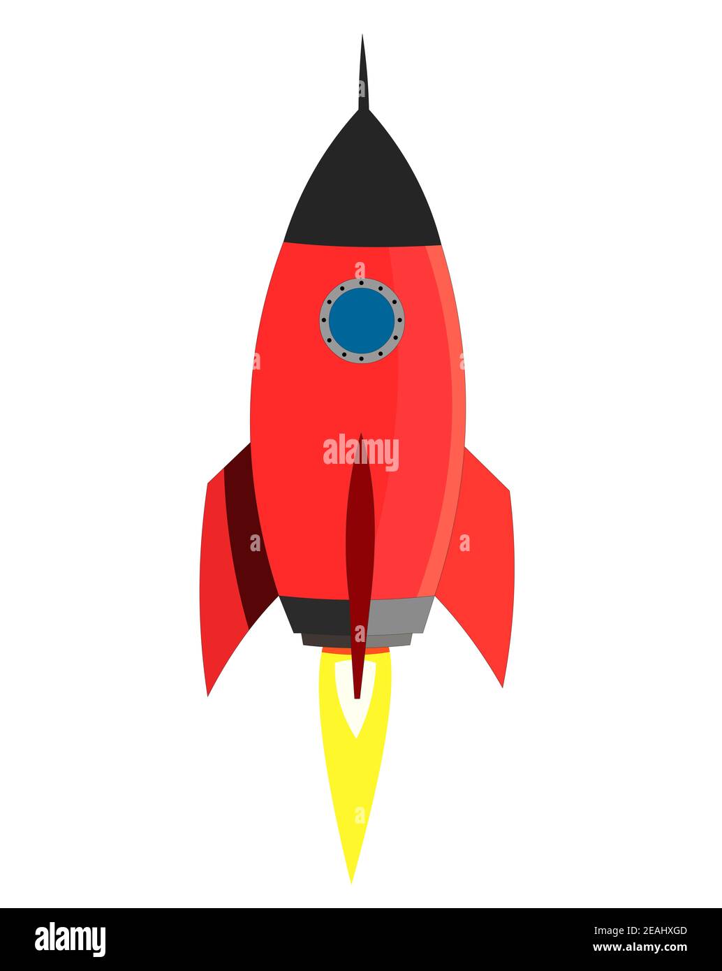 Red Rocket Blast Off Stock Photo - Alamy