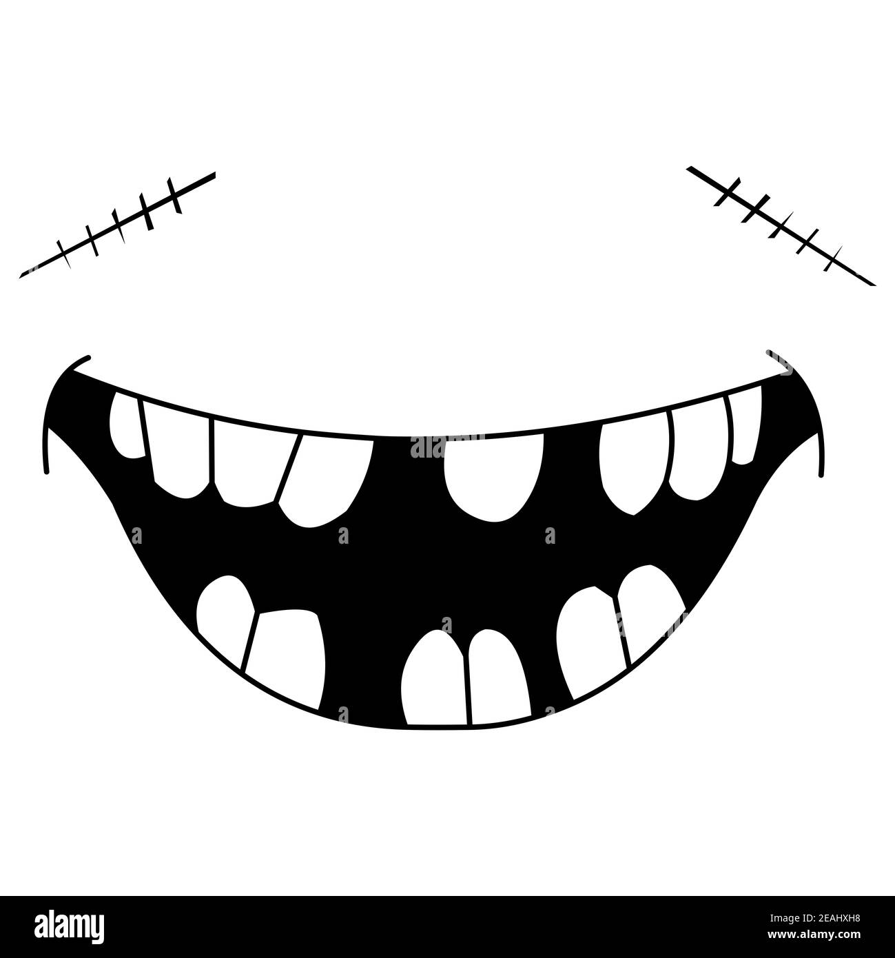Spooky zombie mouth horror Cut Out Stock Images & Pictures - Alamy