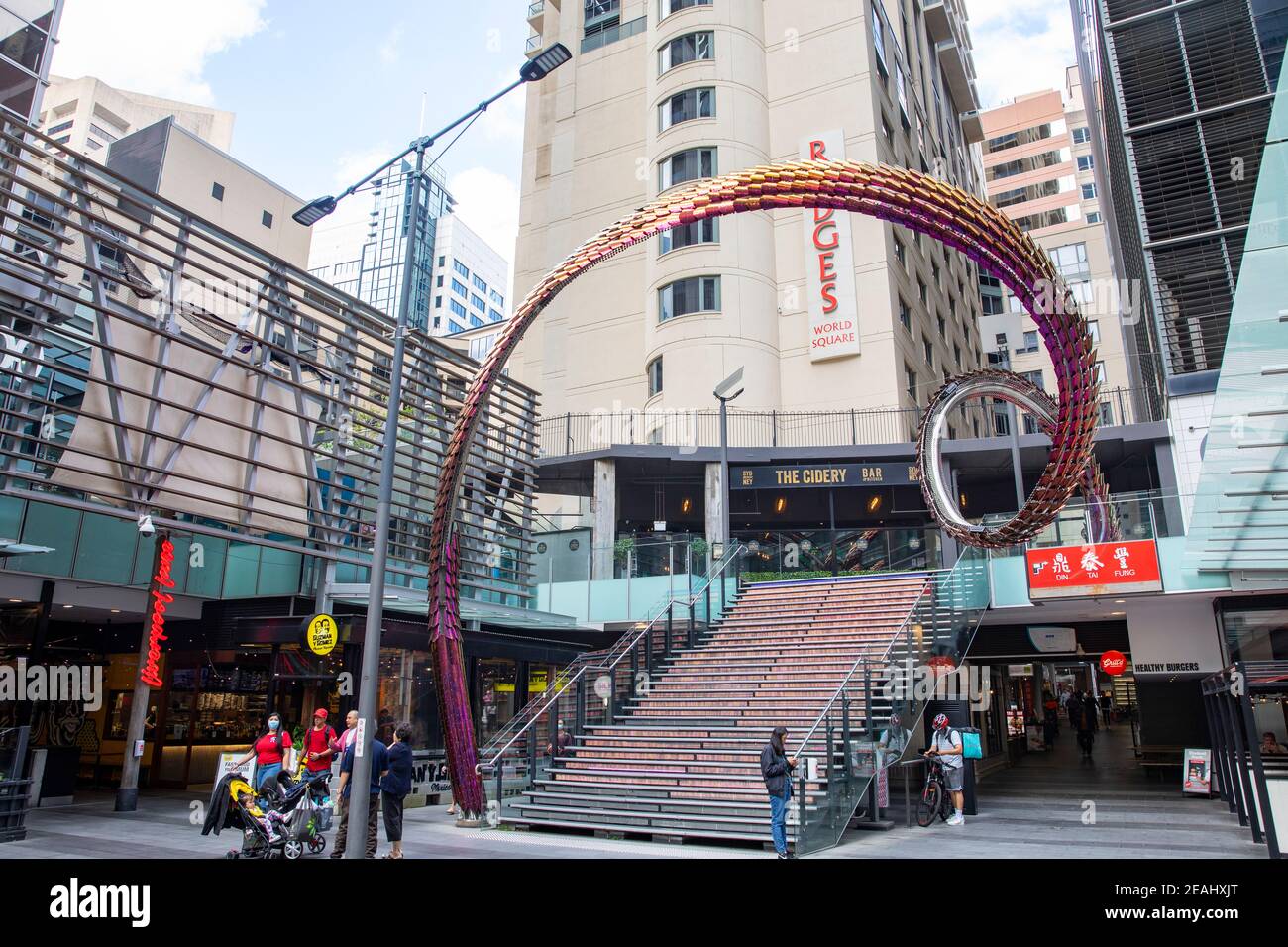 World Square in Sydney with Rydges hotel and shops and stores,Sydney ...