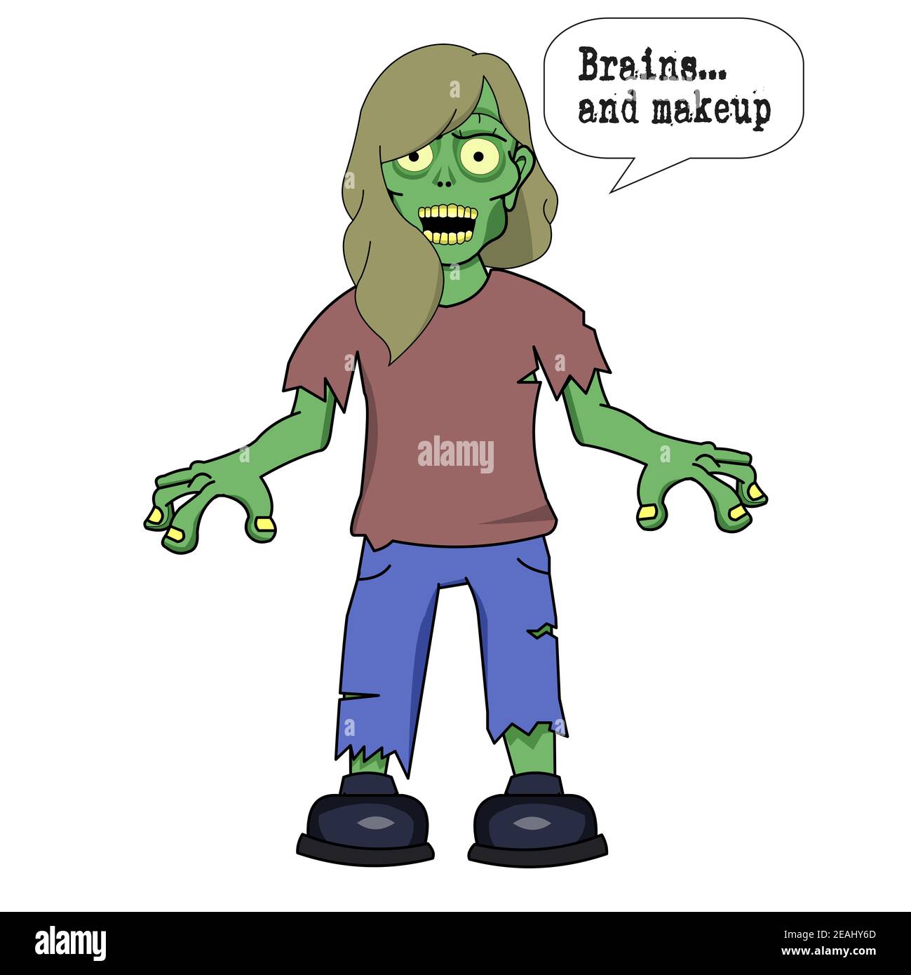Zombie - Brains.. and makeup Stock Photo - Alamy