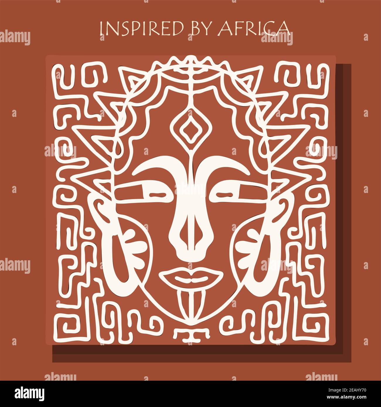 MASK AFRICA. African background, POSTER with tribal traditional pattern ...