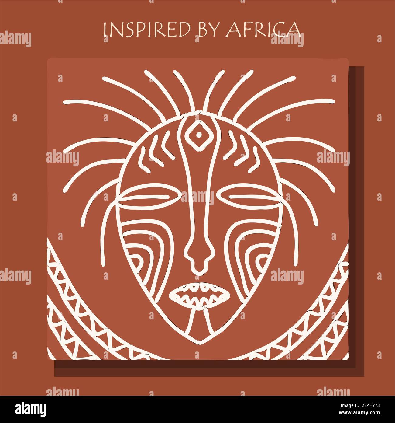 MASK AFRICA. African background, POSTER with tribal traditional pattern ...