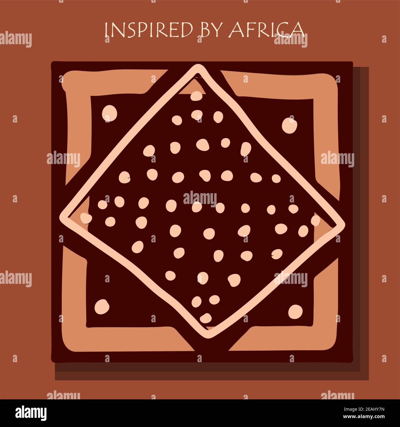 African background, flyer with tribal traditional pattern Stock Photo ...