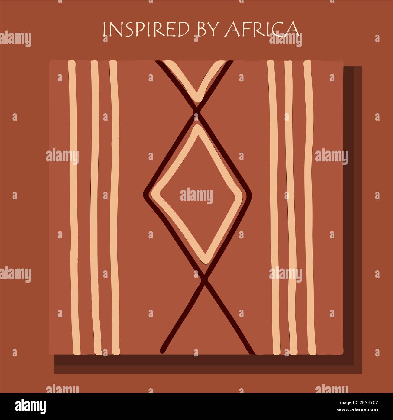 INSPIRED BY AFRICA. African background, flyer with tribal traditional ...