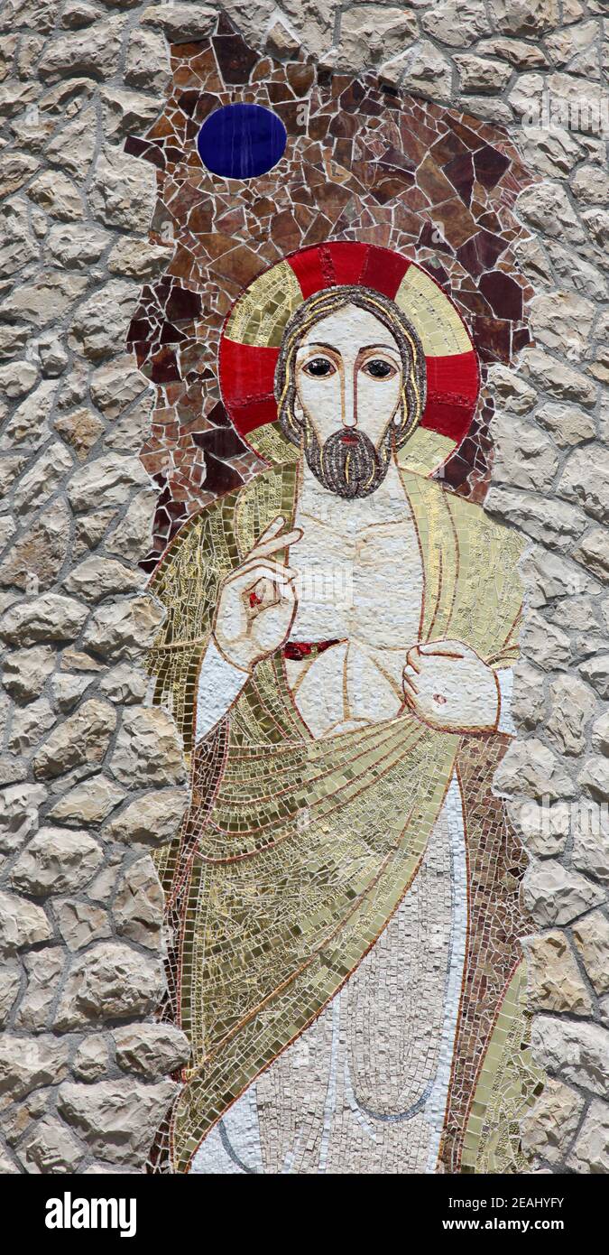 Jesus, the shrine of Our Lady of Lourdes in Vepric, Croatia Stock Photo ...
