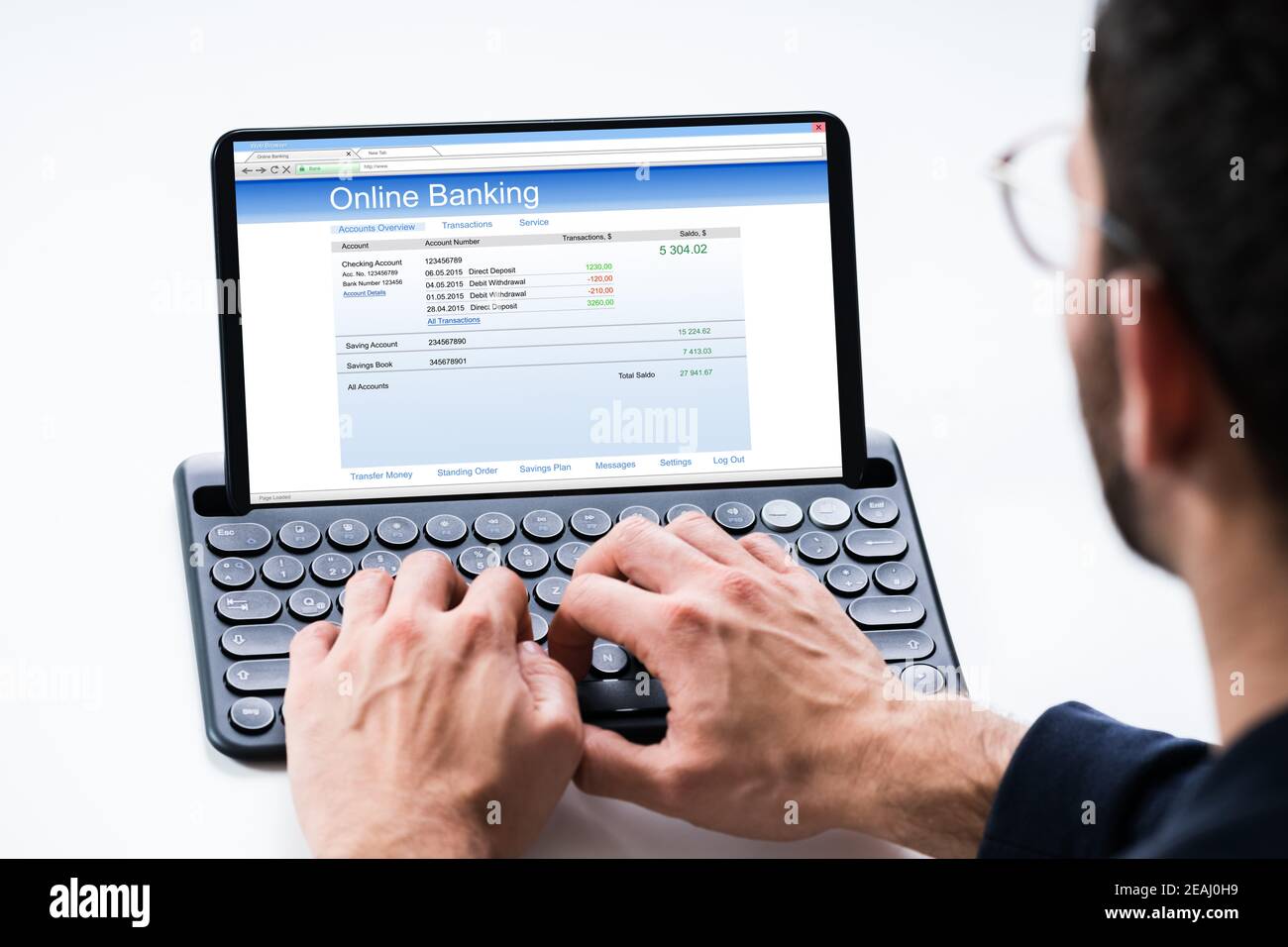 Online Banking Money Transaction Stock Photo - Alamy