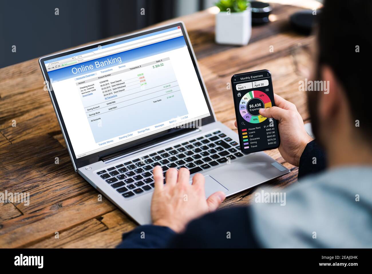 Online Bank Budget Computer App Stock Photo - Alamy