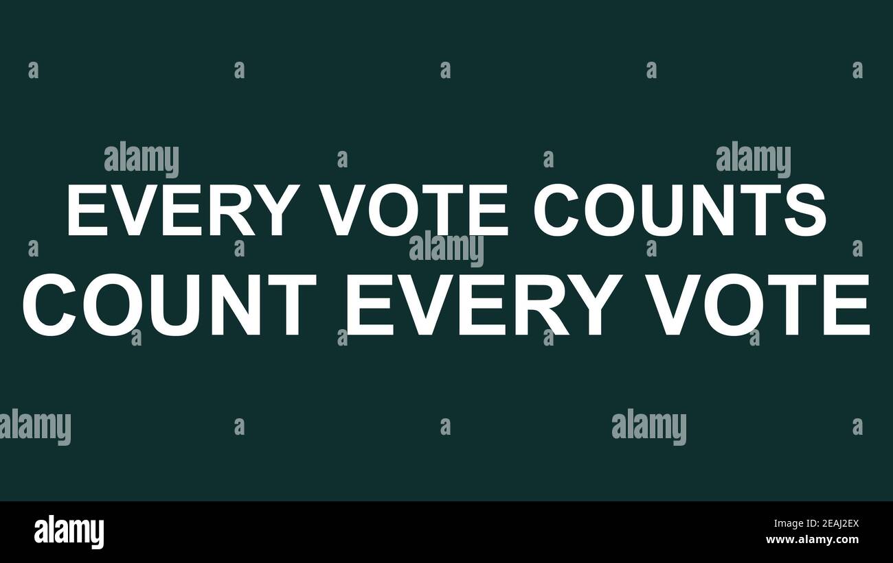 Green background illustration with "Every Vote Counts; Count Every Vote ...
