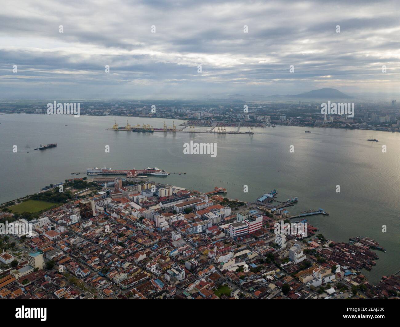 Aerial view UNESCO World Heritage Georgetown Stock Photo - Alamy