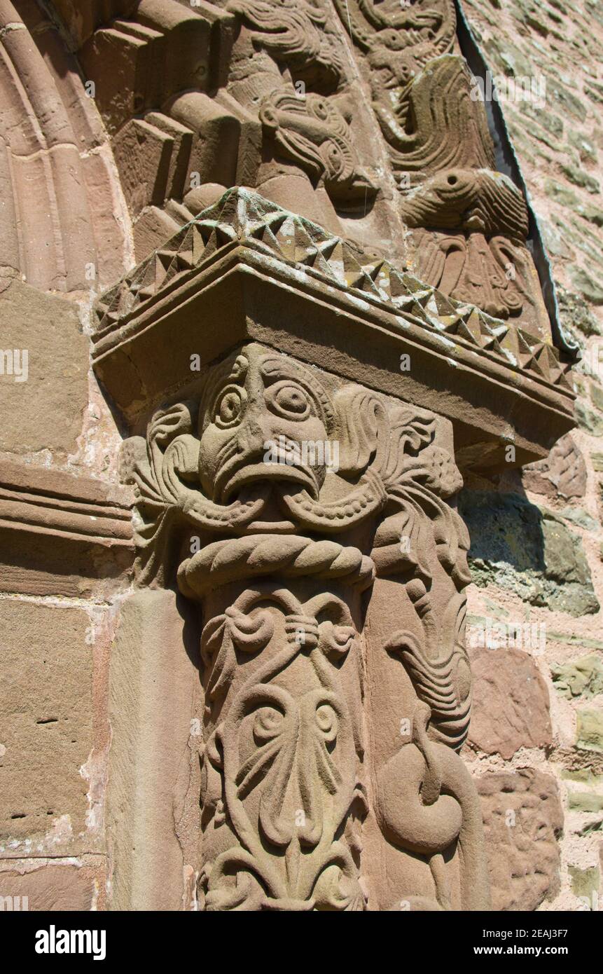 Kilpeck church carvings herefordshire hi-res stock photography and ...
