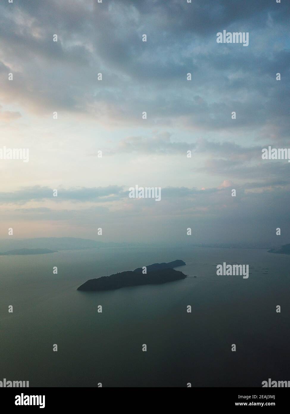 Aerial view Pulau Aman island Stock Photo - Alamy