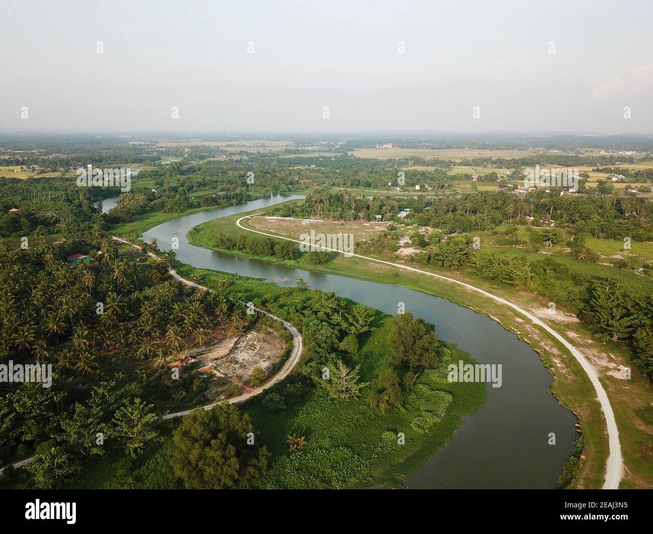 Aerial view beautiful village plantation hi-res stock photography and ...
