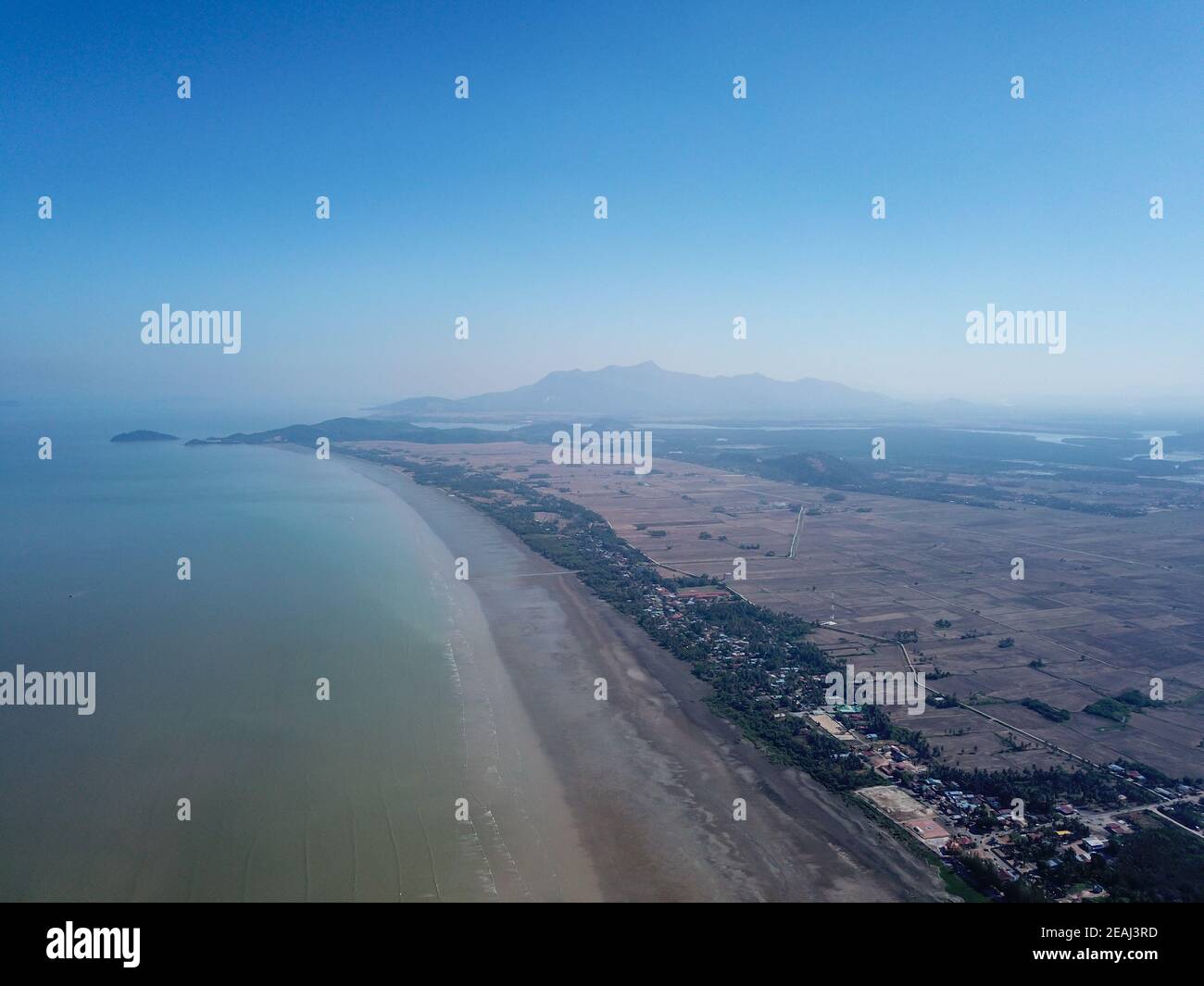 Aerial view open vast area of paddy field Stock Photo - Alamy