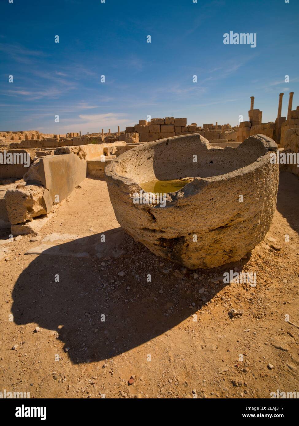 Old roman water tanks, Tripolitania, Sabratha, Libya Stock Photo - Alamy